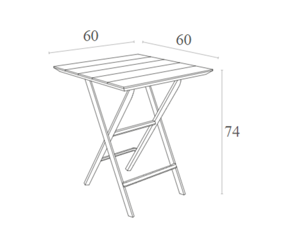 HELEN BLACK ΤΡΑΠΕΖΙ ΠΤΥΣ/ΝΟ PP 60Χ60X74CM 20.0893 - Τραπέζι - Έπιπλο ...